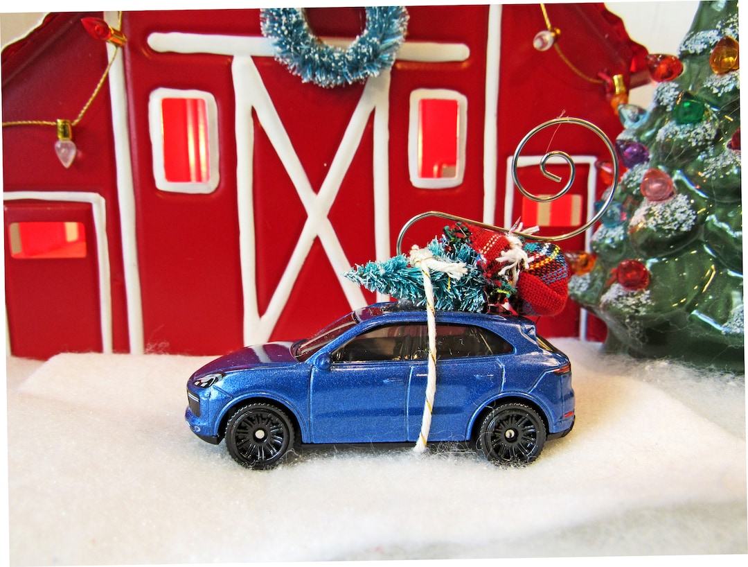 Christmas Tree Ornament-porsche Cayenne Turbo With Miniature Tree ...