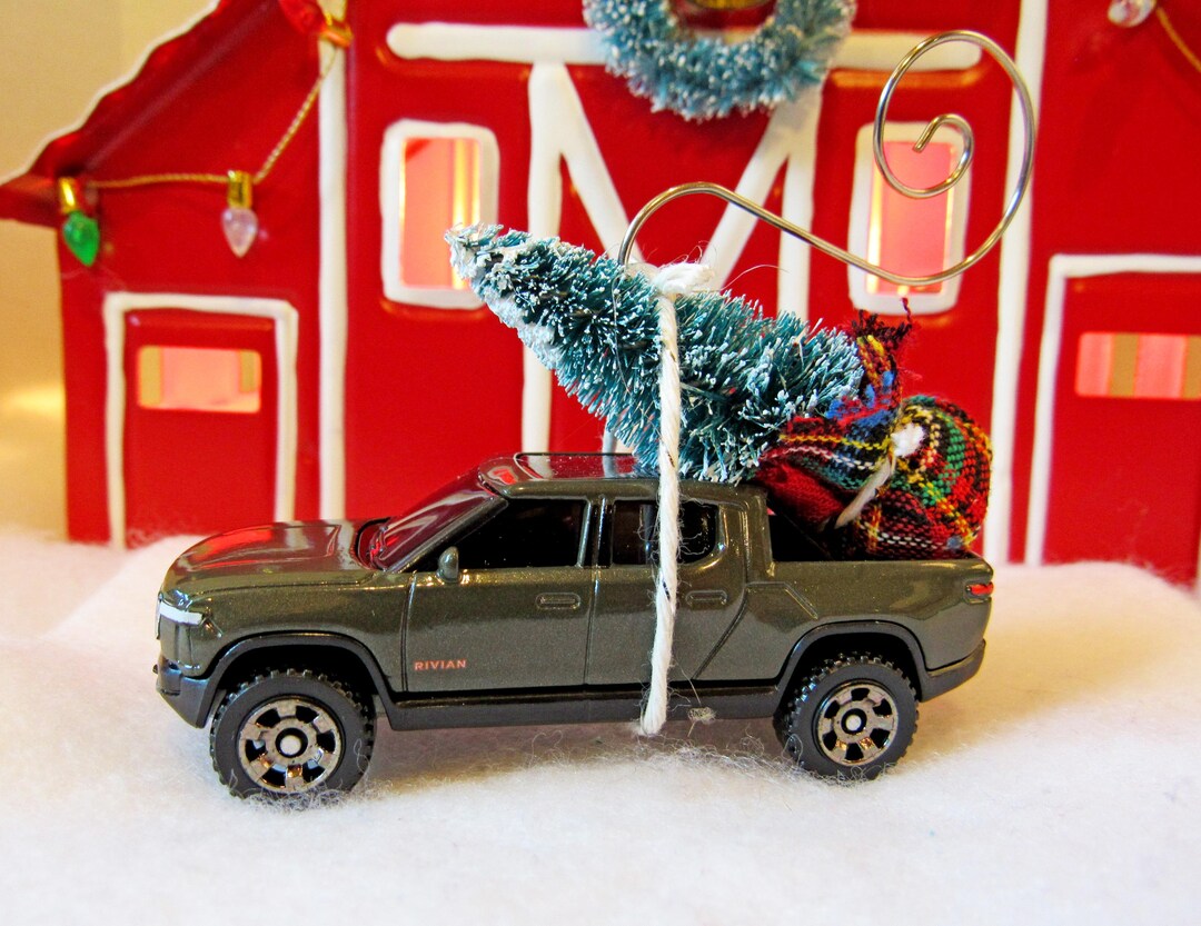 Christmas Tree Ornament-die Cast Car-rivian R1T Pickup Truck With ...