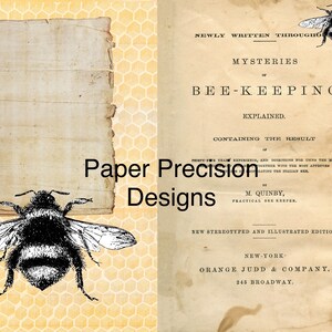 Printable Digital Vintage Bee Journal Kit - Etsy