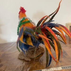 Needle Felted Christmas Rooster Cockerel - Etsy