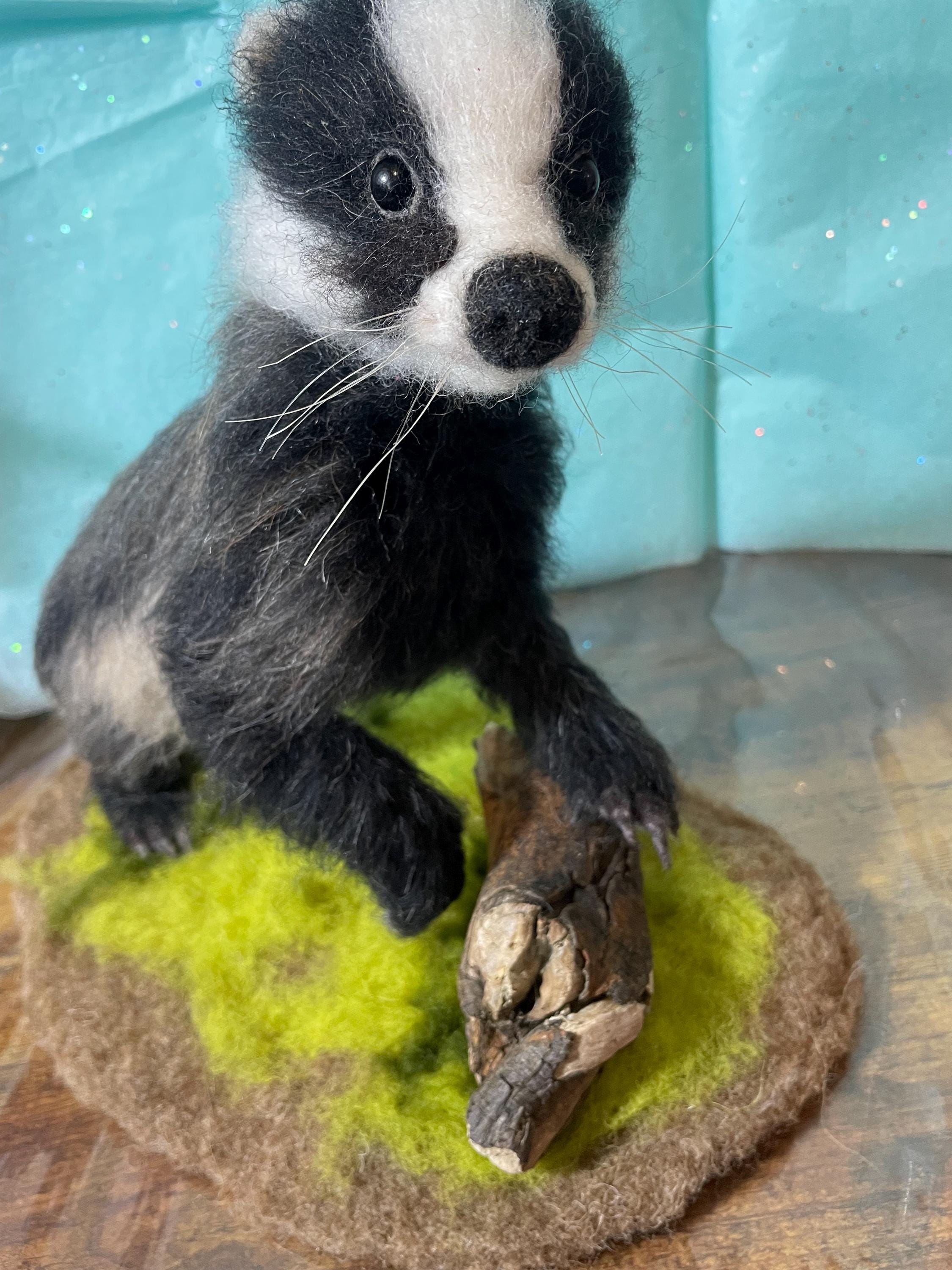 Needle Felted Realistic Young Badger Sculpture 13” X10” - Etsy