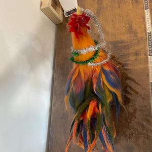 Needle Felted Christmas Rooster Cockerel - Etsy
