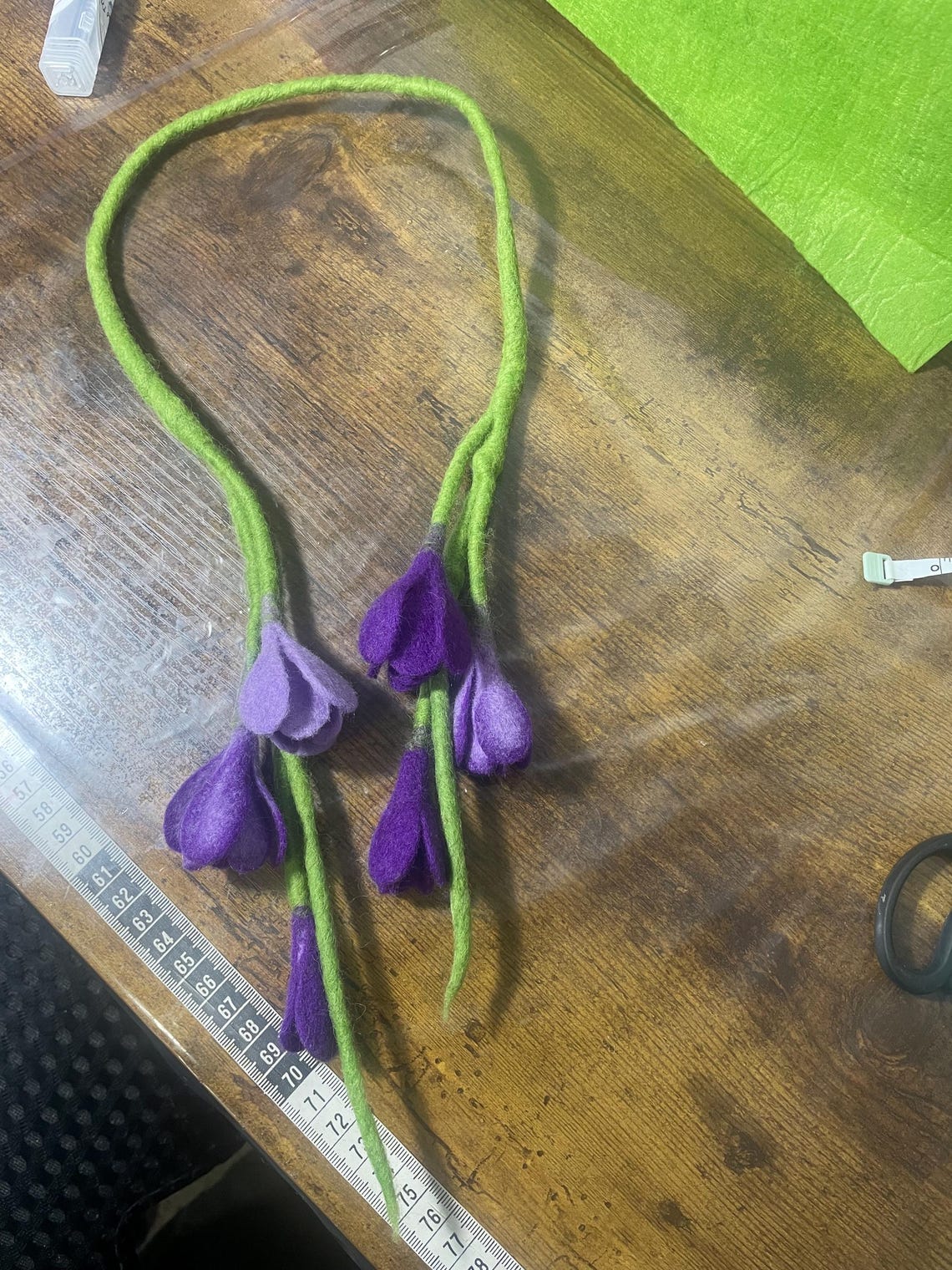 Needle Felted Crocus Flower Necklace - Etsy