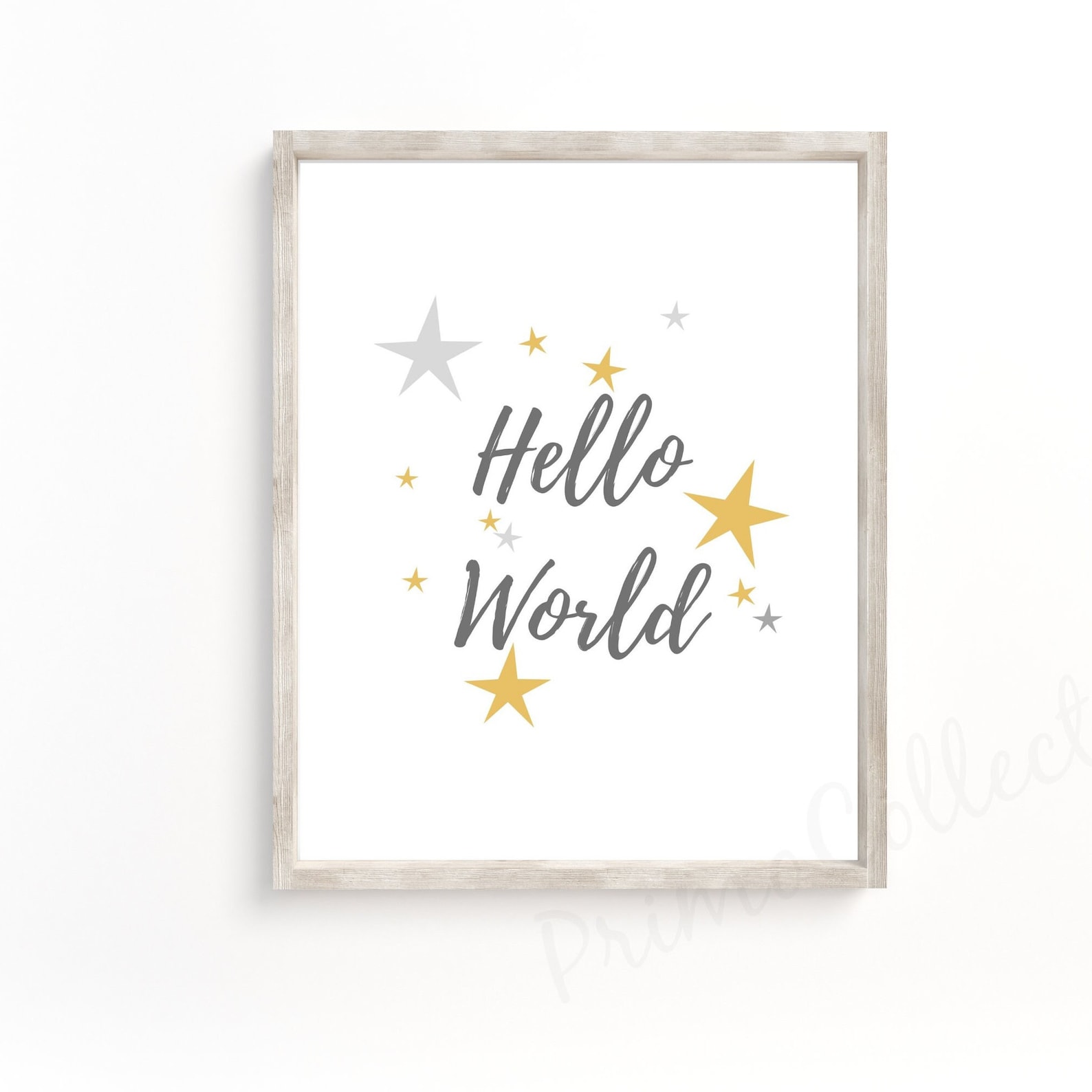 Hello World Wall Art Nursery Wall Art Hello World Printable - Etsy