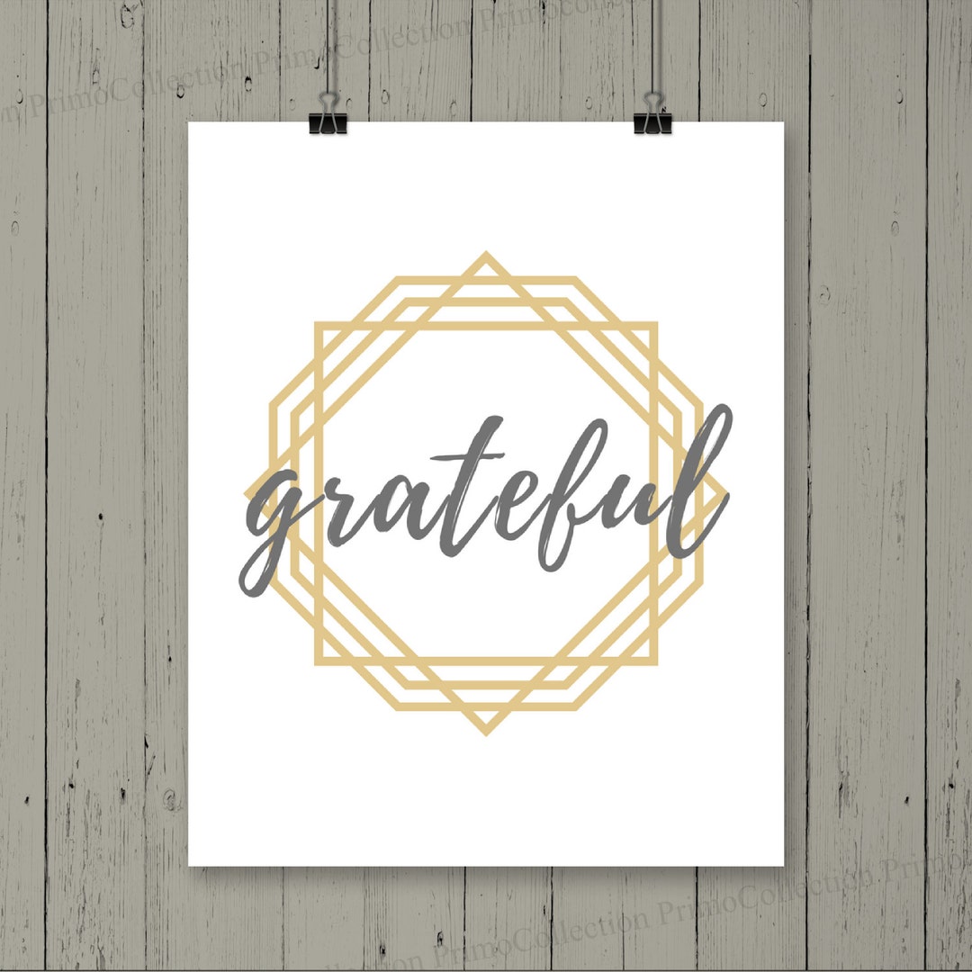 Printable Grateful Gallery Wall Art Print / INSTANT DOWNLOAD ...