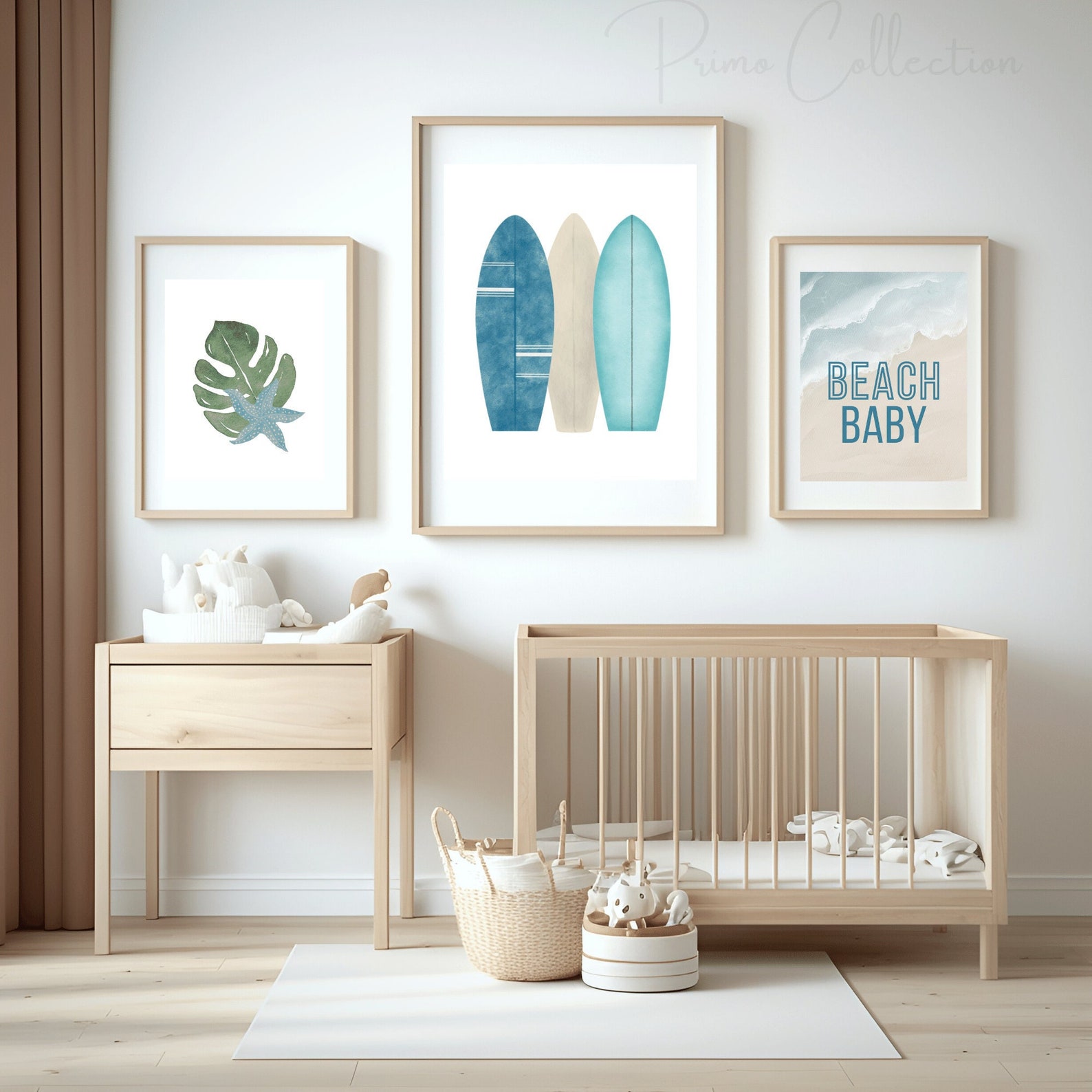 Surfboards Nursery Wall Art, Coastal Nursery Prints, Digital Download ...