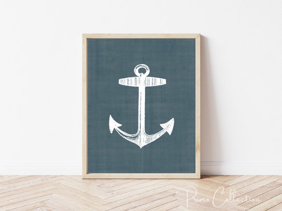 Anchor Print Anchor Wall Art Printable Beach Decor Coastal - Etsy