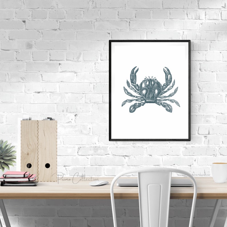 Crab Print, Beach Nursery Decor, Crab Wall Art, PRINTABLE Wall Art ...