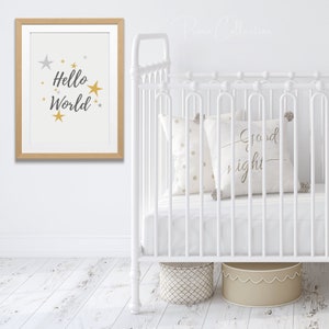 Hello World Wall Art, Nursery Wall Art, Hello World Printable, DIGITAL ...