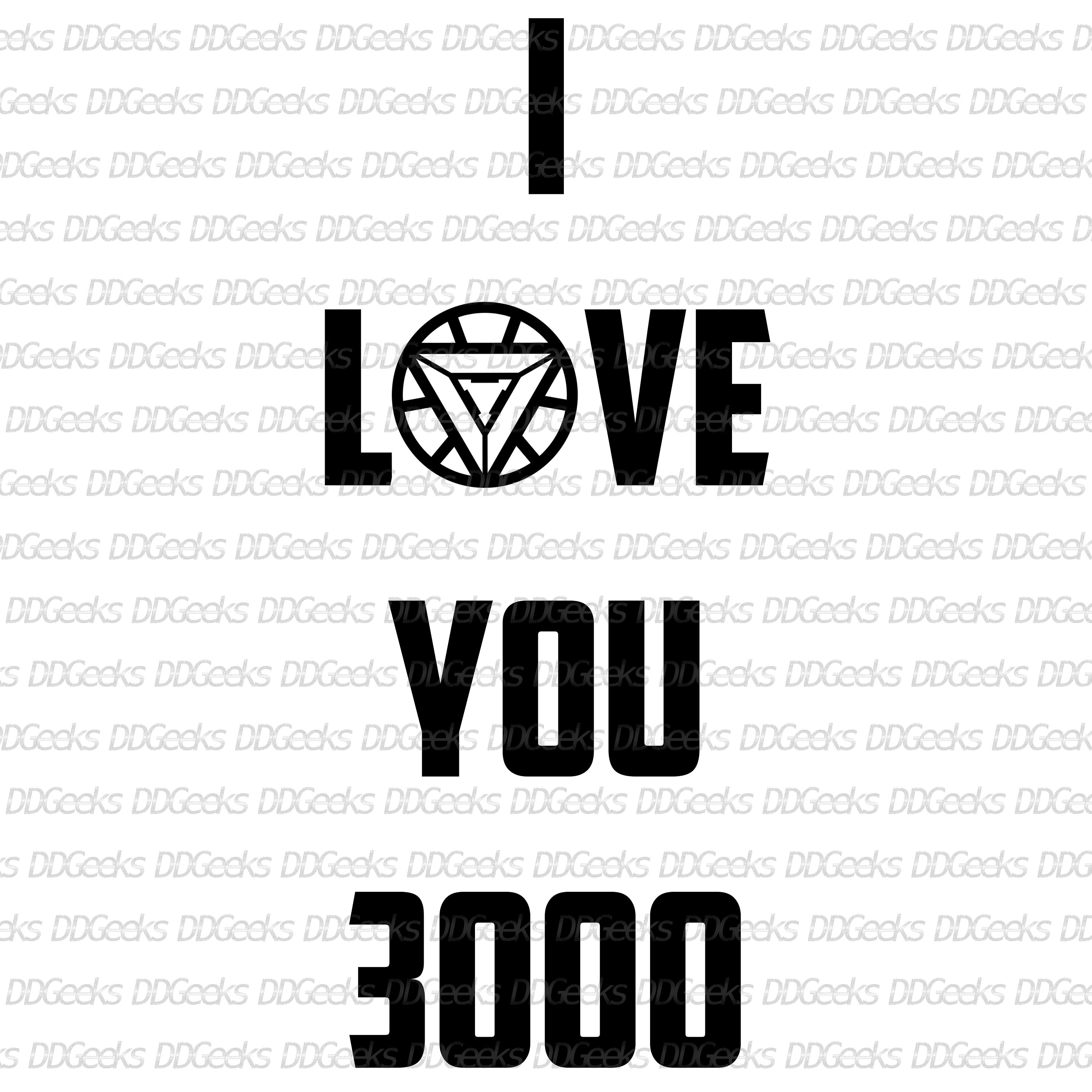 I Love You 3000 Iron Man Tony Stark Digital Download PNG - Etsy