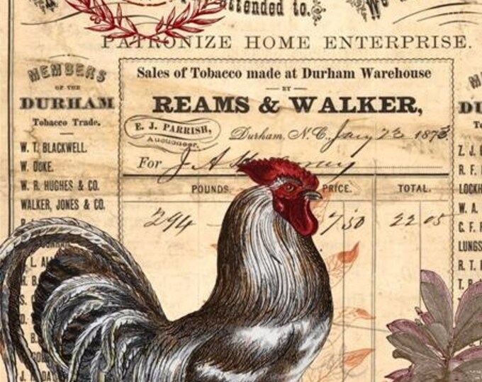 Red Rooster Decoupage Craft Paper by Roycycled Papers - Etsy