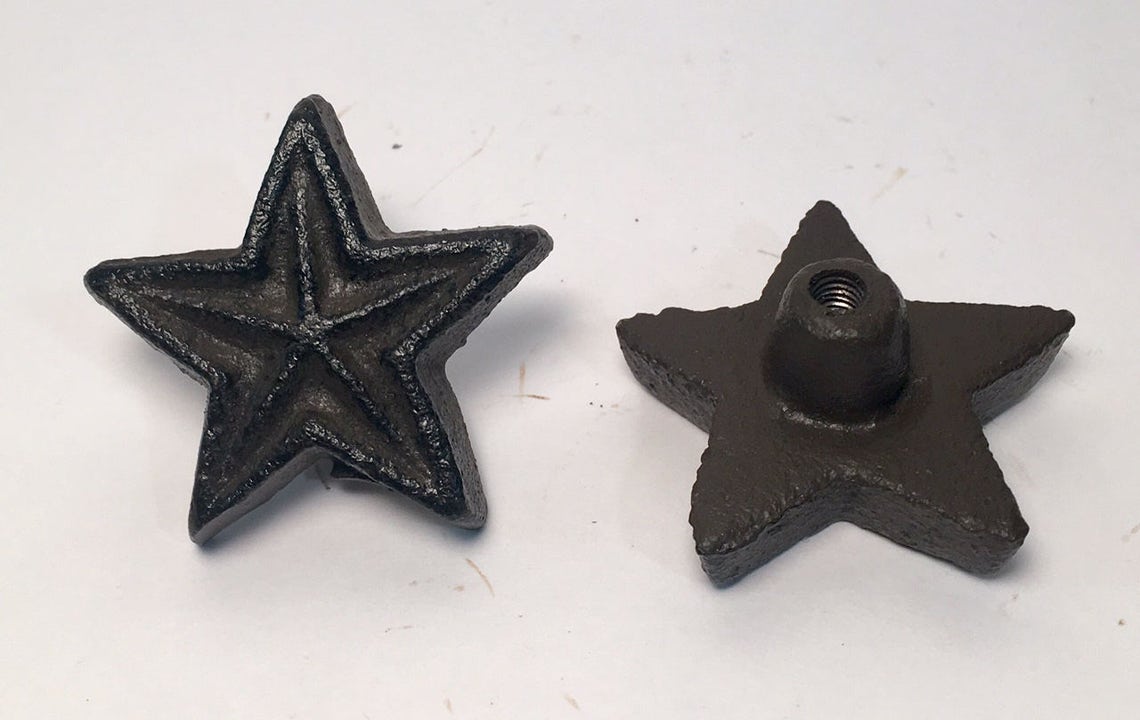 Star Knob 2 Cast Iron Rustic Cabinet Furniture Door | Etsy