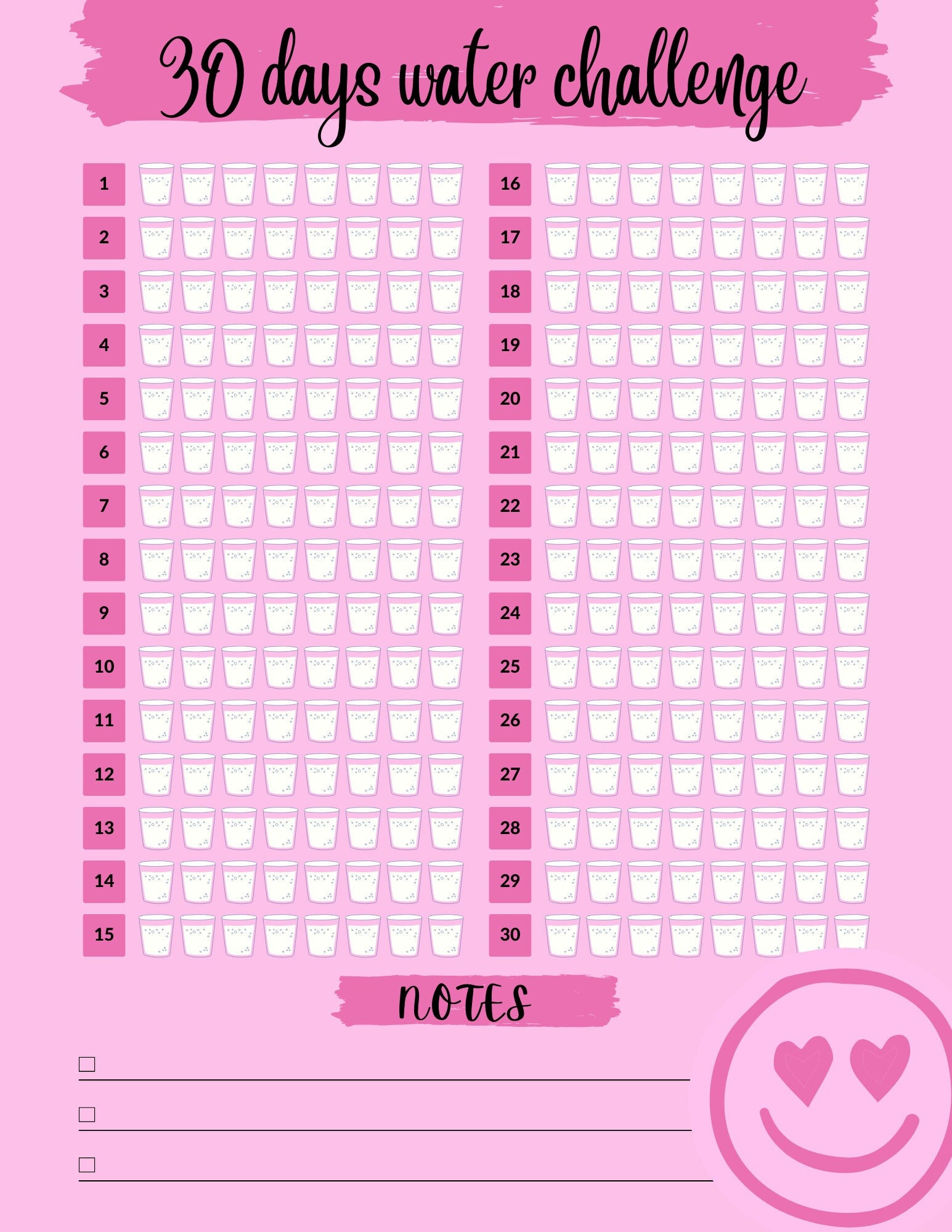 Water Tracker Printable - Etsy