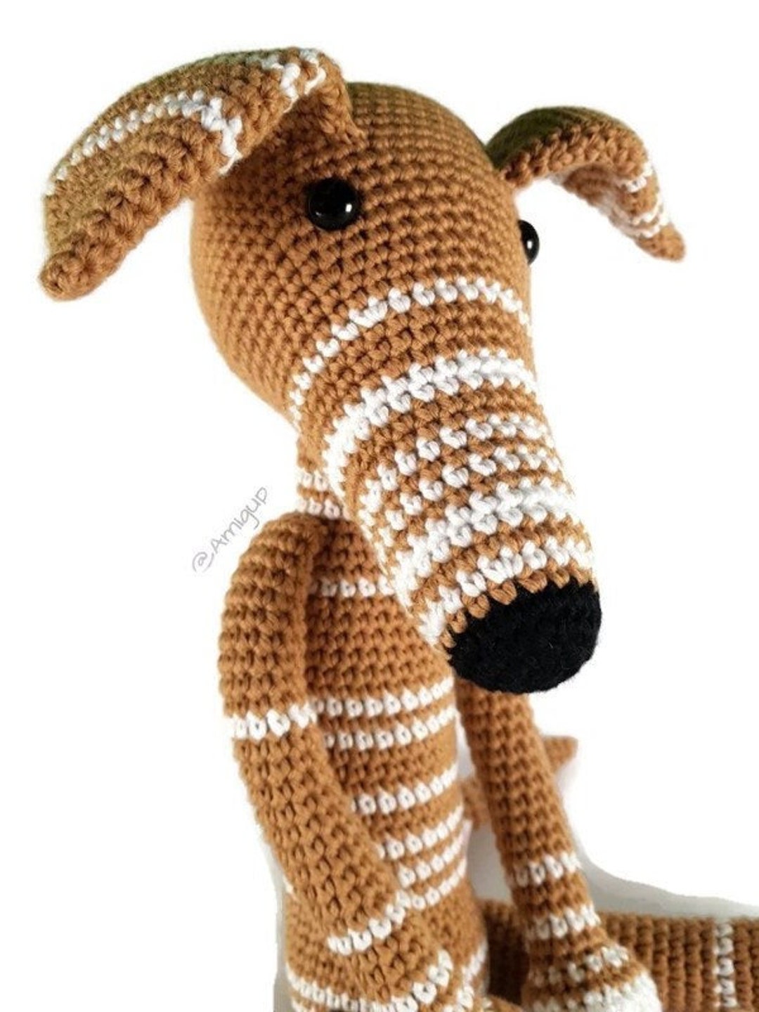 Greyhound Teddy Crocheted Stuffed Toy Doll / Greyhound Lovers / Baby ...