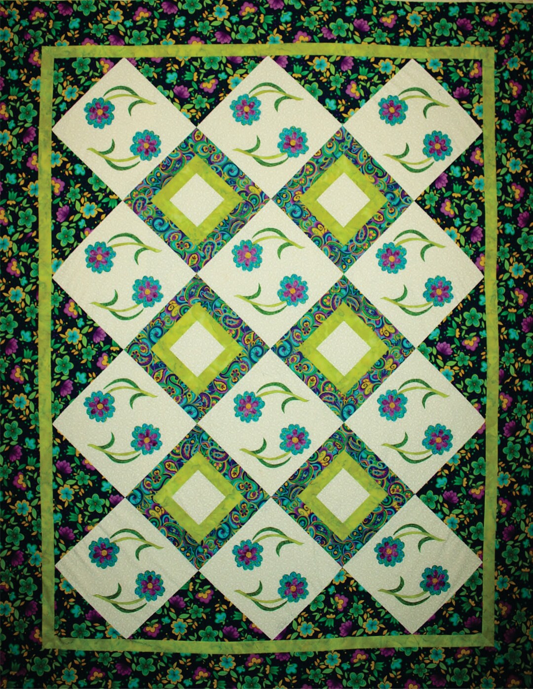 Fusible Applique Quilt Pattern Adelyn by Penny Slate Designs - 84" X 62 ...