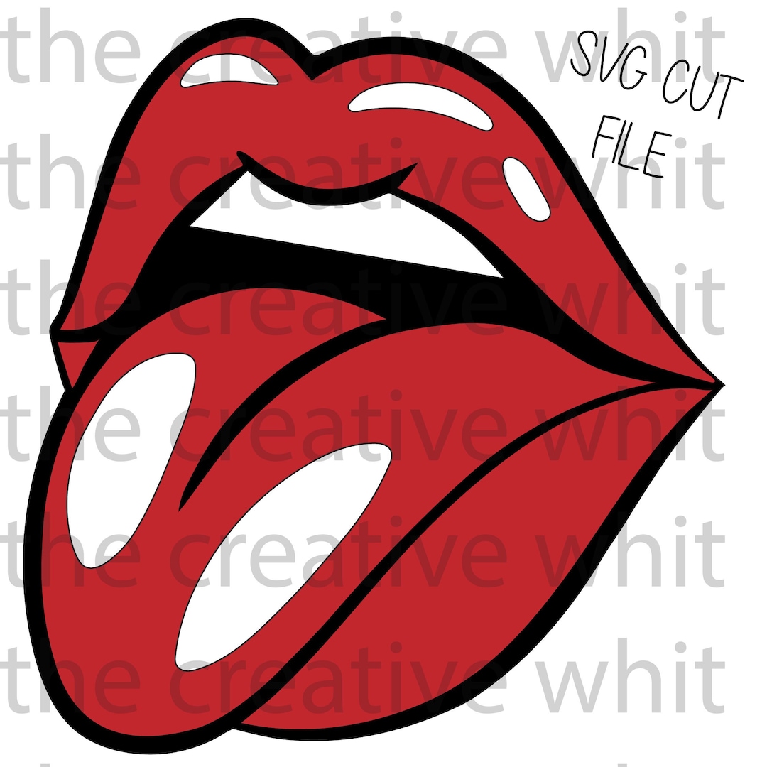 SVG Cut File, Lips Cut File, Circuit Svg, Tongue Svg, Rockband Svg ...