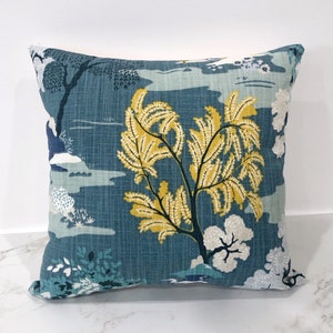 14x14 Inches Dwell Studio Modern Toile Peacock Throw Pillow Cover ...