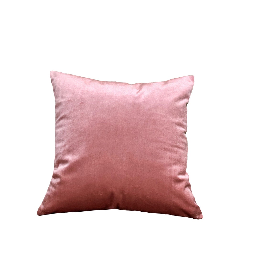 Velvet Blush Throw Pillow Cover, Velvet Blush Pink Home Decor, Pillow ...