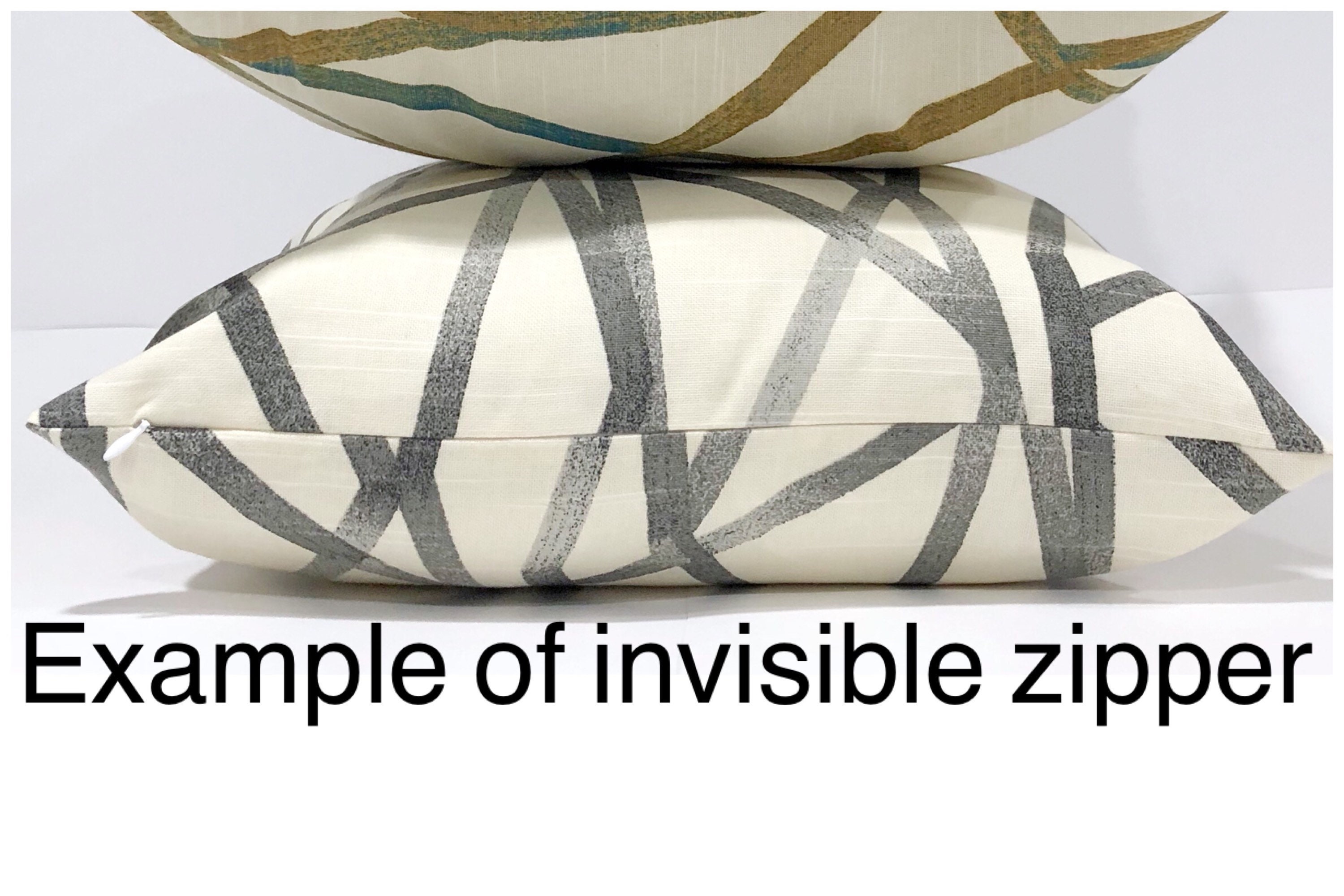 Black and Tan Pillow Cover, Slub Canvas Gobi Pillowcase, Geometric ...