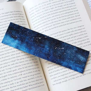 Blue Galaxy Bookmark - Etsy
