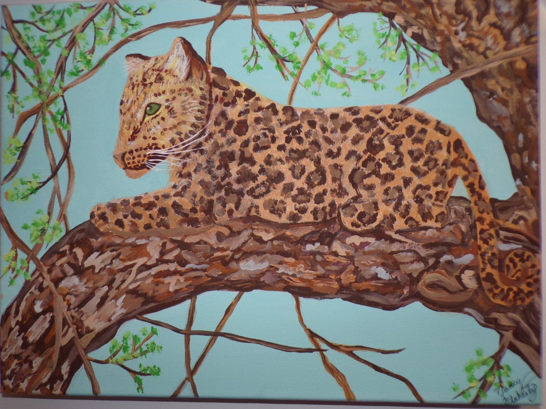 LEOPARD in a Tree - Etsy