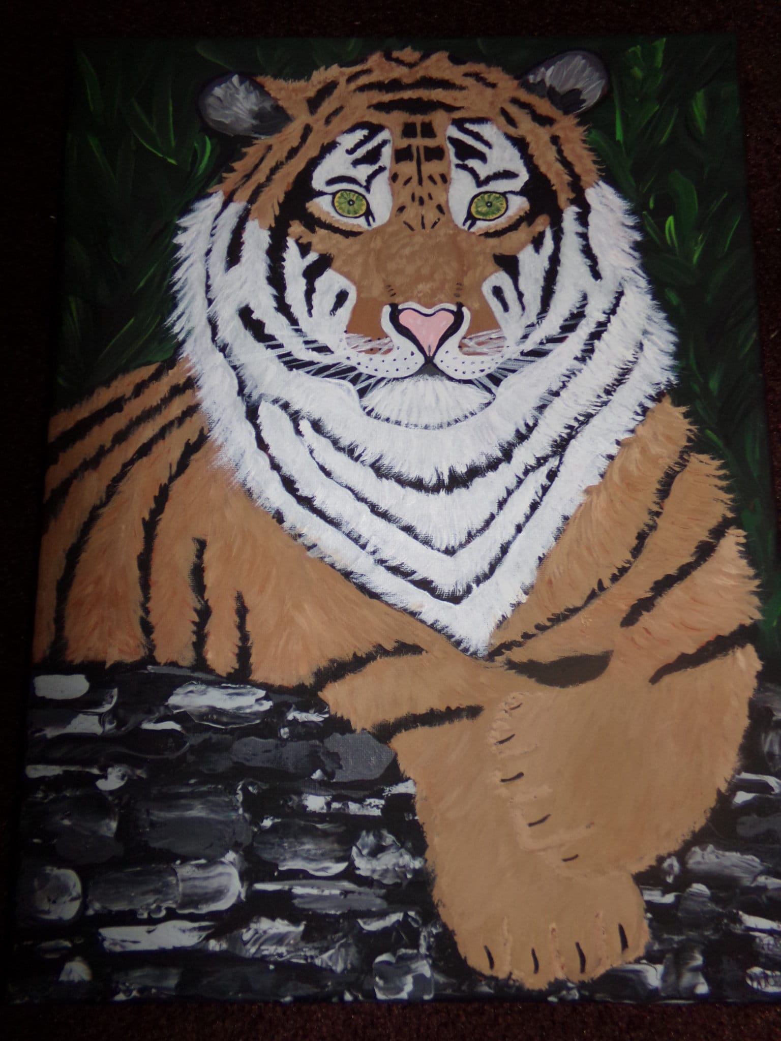 Acrylic Painting of a Tiger - Etsy