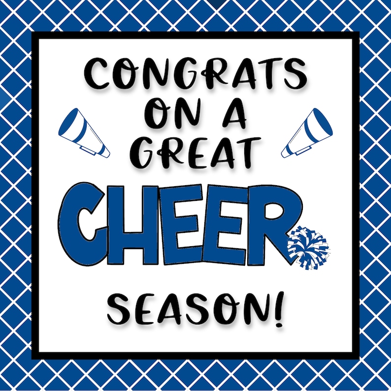 Printable Congrats Cheer Tags Team Treat Tags Sports Team - Etsy
