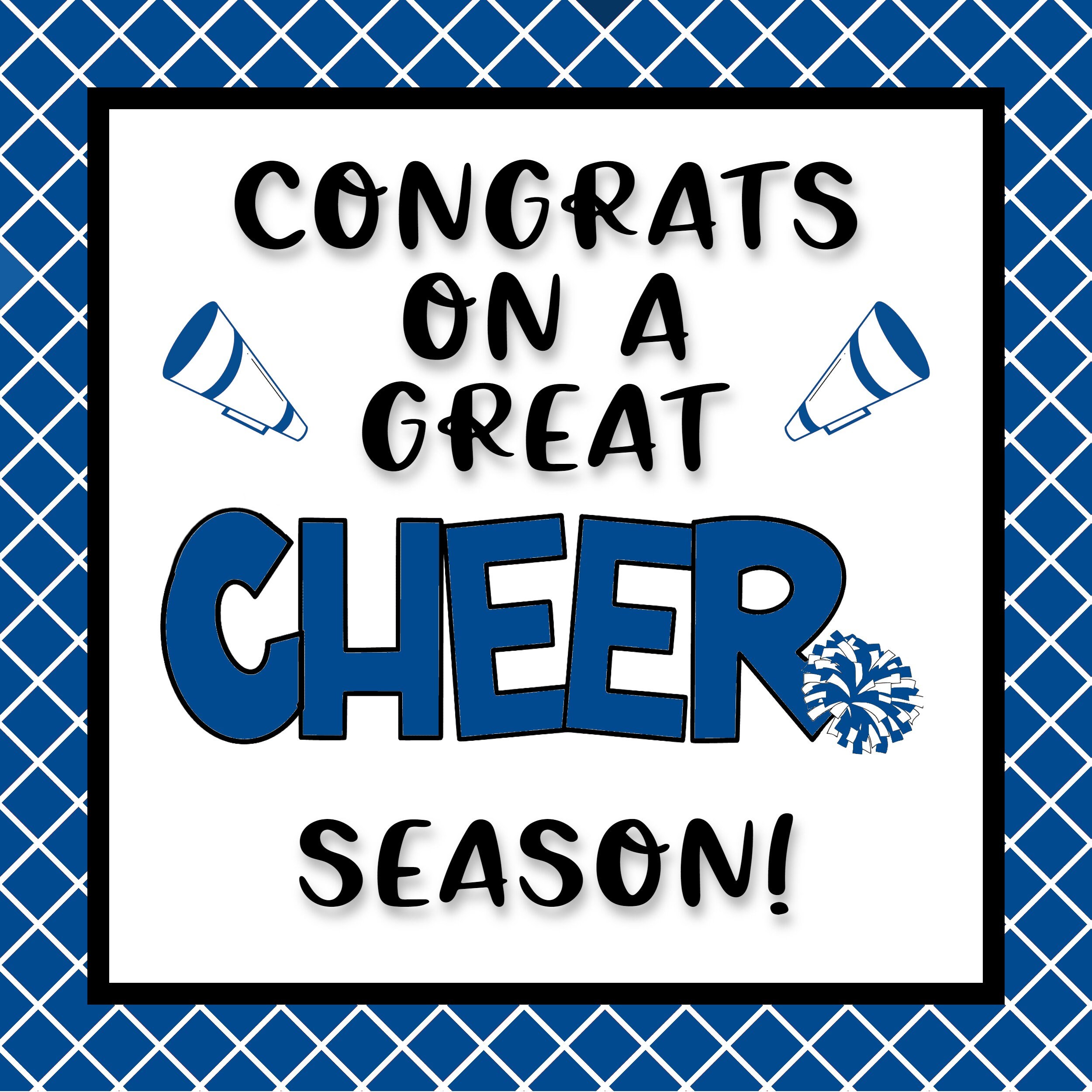 Printable Congrats Cheer Tags, Team Treat Tags, Sports Team Tags ...