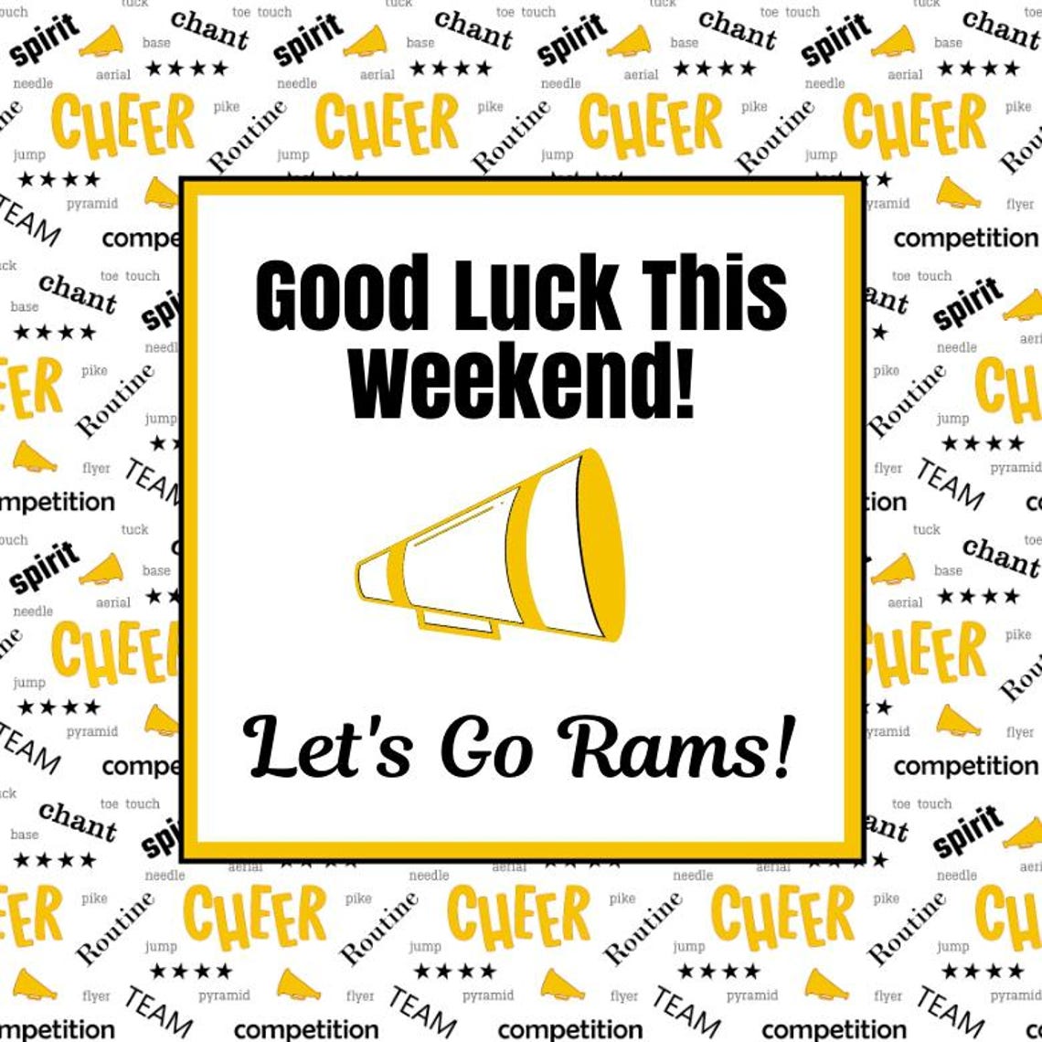 EDITABLE Cheer Team Gift Tags, Printable Sports Tags, Yellow Cheer ...