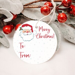 Printable Santa Gift Tags, Merry Christmas Tags, From Santa Tags, Happy ...