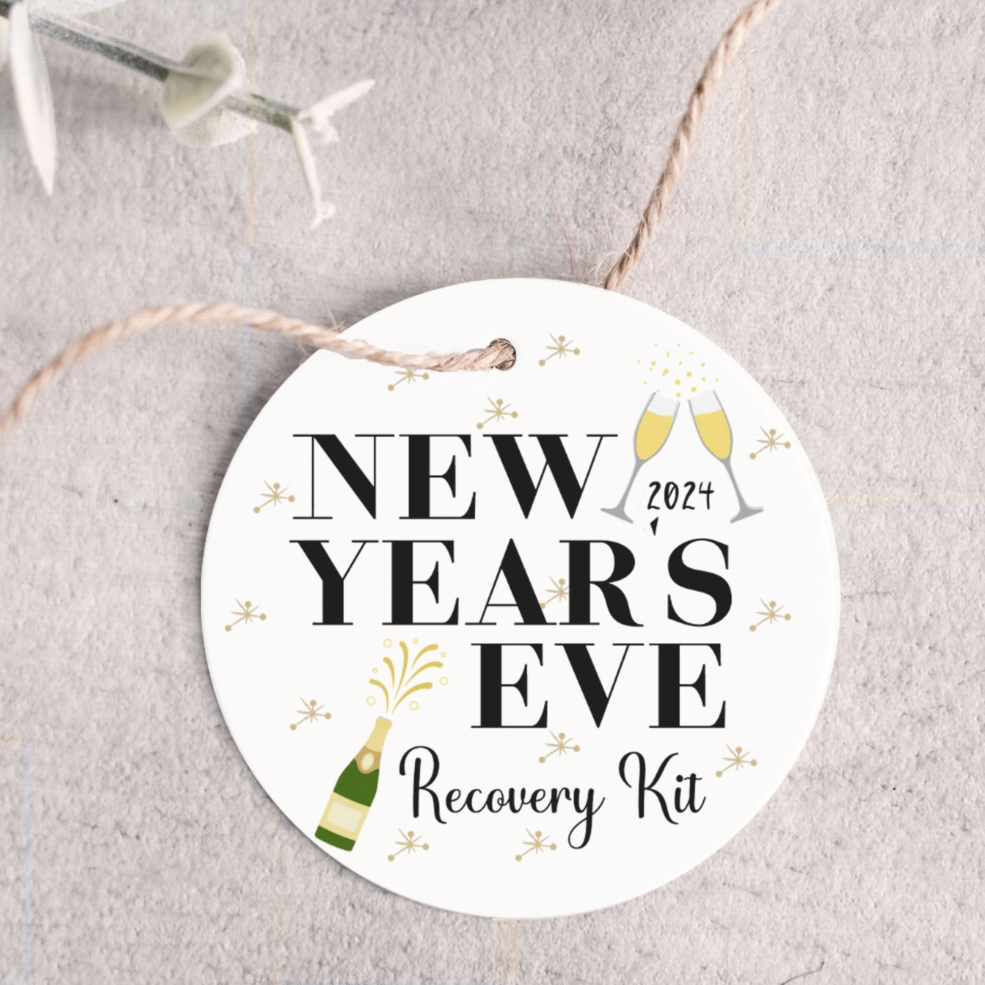 New Year's Eve Printable, NYE Party Favor, Hangover Kit Sticker ...