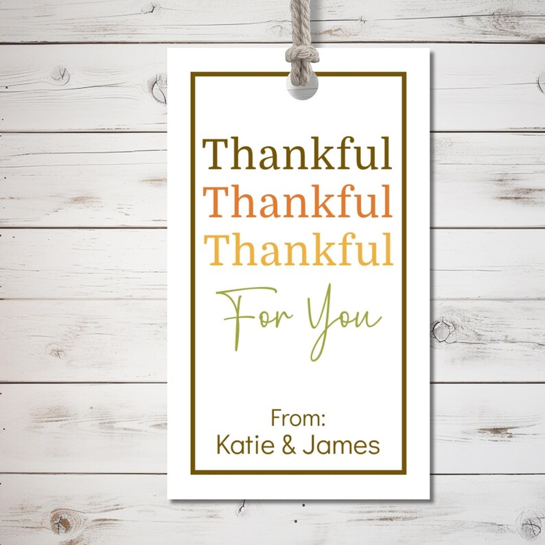 Thanksgiving Editable Gift Tag, Printable Friendsgiving Place Setting ...