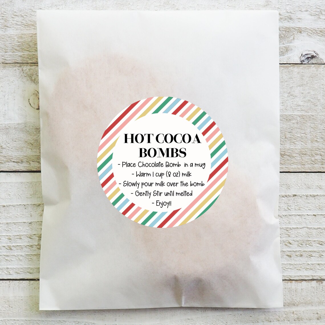 Hot Cocoa Bombs Tags Printable Hot Chocolate Bomb Tags - Etsy