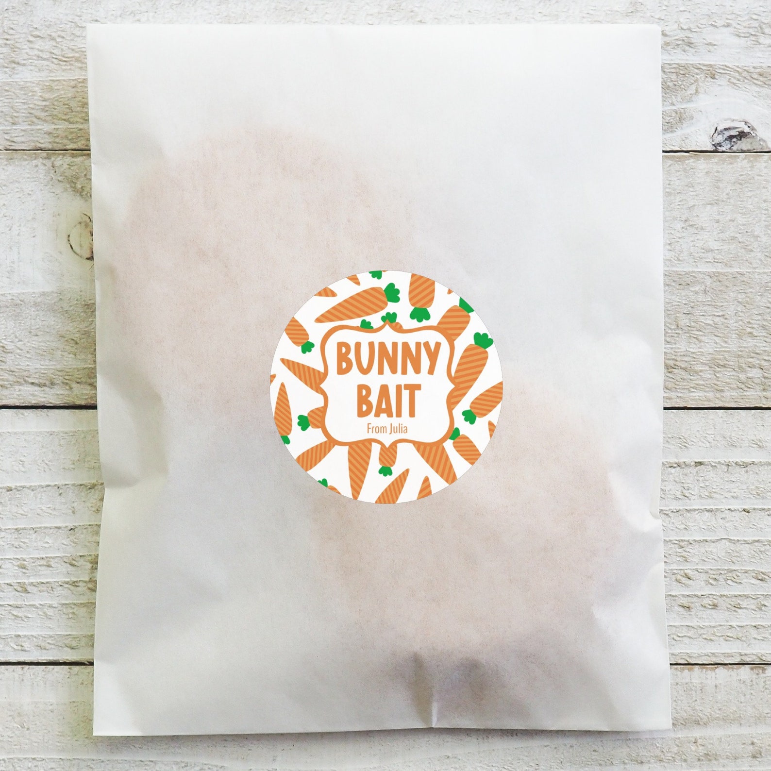 Bunny Bait Editable Easter Tag, Printable Easter Gift Tag, Easter Bunny ...
