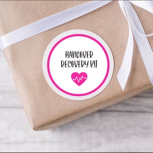 Birthday Hangover, Hangover Recovery Kit Sticker, Printable Hangover ...