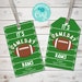 Football Game Day Treat Tag Editable Template, Personalized Football ...