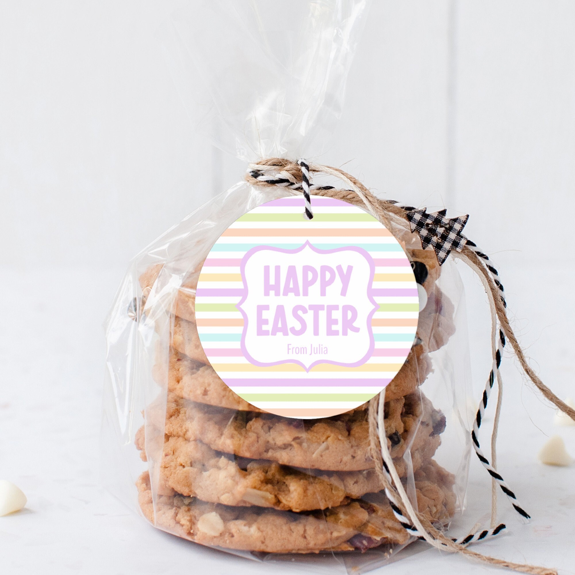 Happy Easter Editable Gift Tag Template, Printable Easter Gift Tag ...