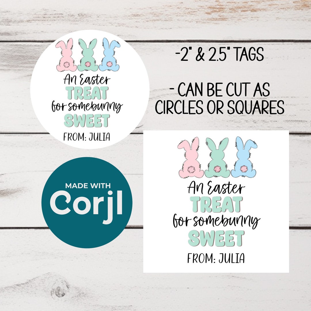 An Easter Treat for Somebunny Sweet Tag, Editable Easter Gift Tag for ...