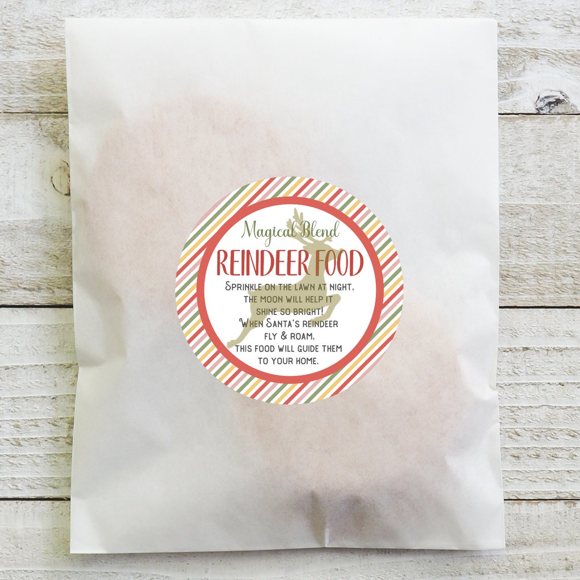 Magic Reindeer Food, Reindeer Food Label, Reindeer Food Tags, Christmas ...