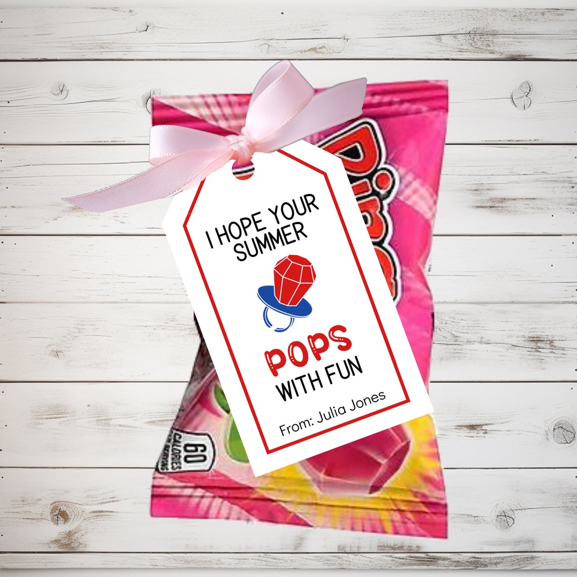 End of School Year Editable Gift Tag, Printable Party Favor Tag, Fourth ...