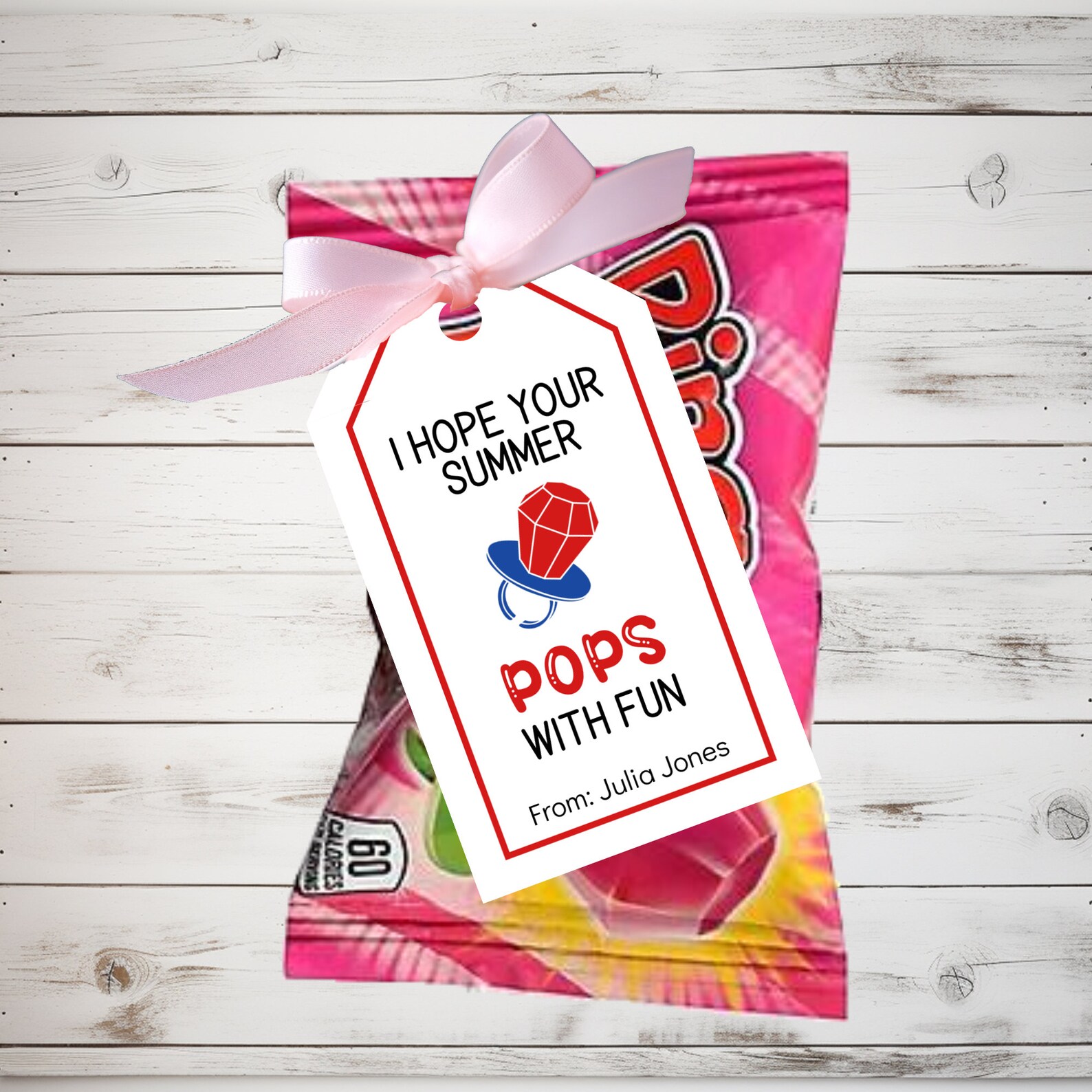 End of School Year Editable Gift Tag, Printable Party Favor Tag, Fourth ...