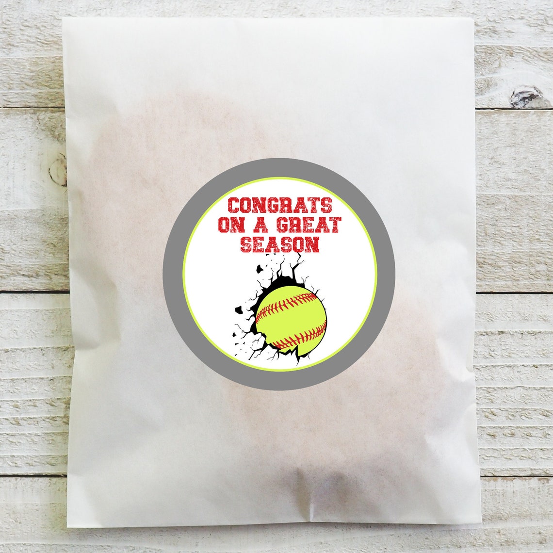 Printable Softball Tags Congrats on a Great Season Team - Etsy