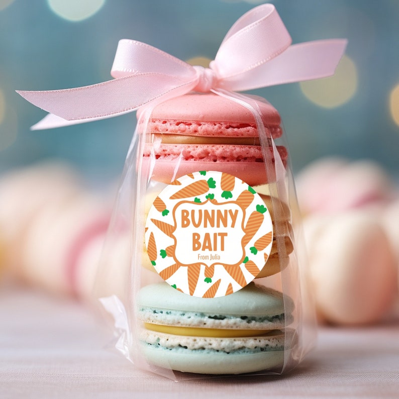 Bunny Bait Editable Easter Tag, Printable Easter Gift Tag, Easter Bunny ...