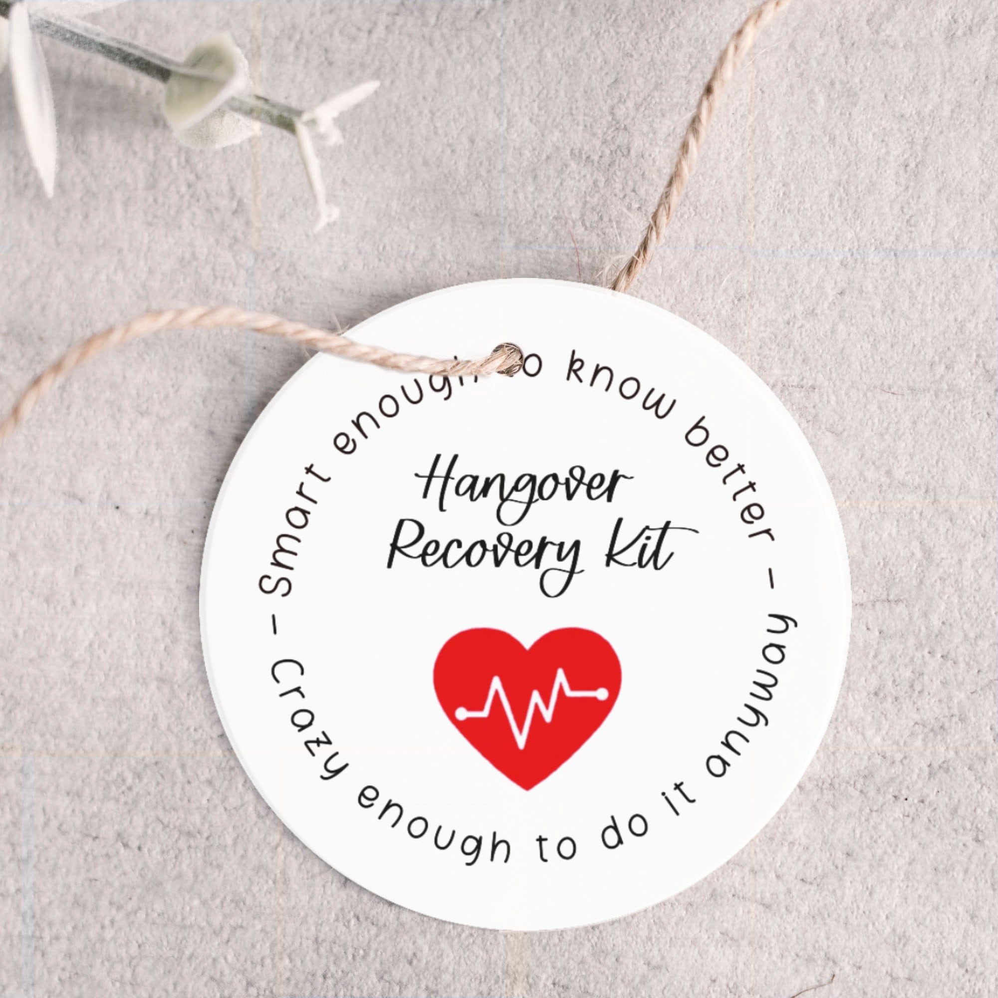 Hangover Kit Tag, Printable Hangover Recovery Tag, 21st Birthday Tag ...