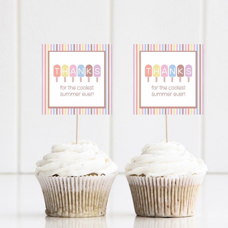 Printable Counselor Thank You Tag With Popsicle Design - Etsy
