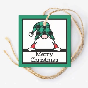 Christmas Gnome Gift Tags, Printable Christmas Tags, Gnome Gift Tags ...