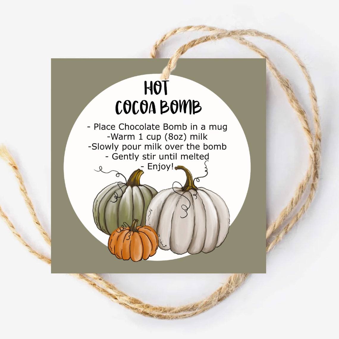 Hot Cocoa Bombs Tags Printable Hot Chocolate Bomb Tags - Etsy