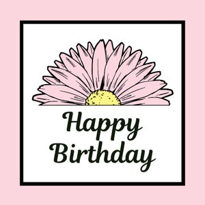 Happy Birthday Gift Tag With Sunflower Printable, Printable Birthday ...