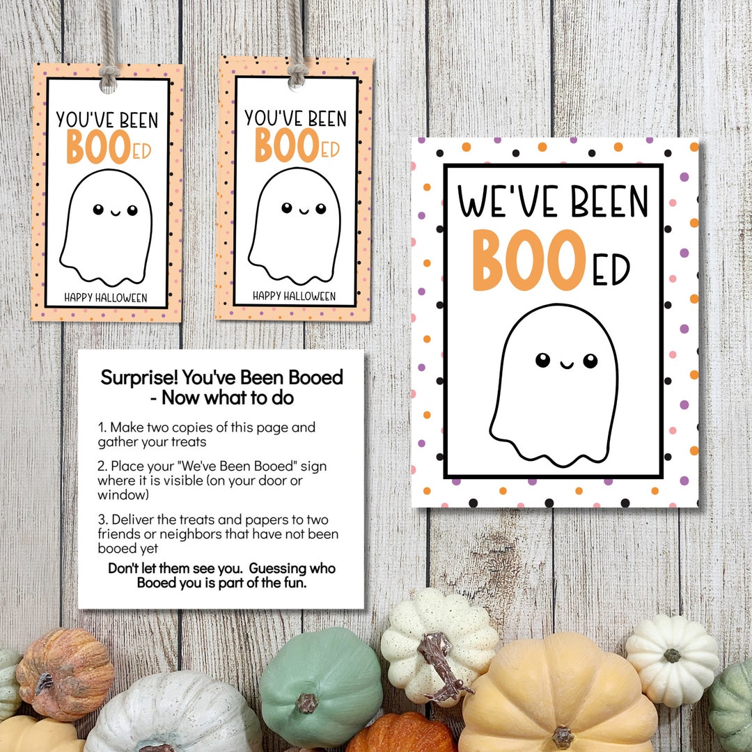 Boo Basket, Halloween Treat Tag, Youve Been Booed, Printable Boo Basket ...