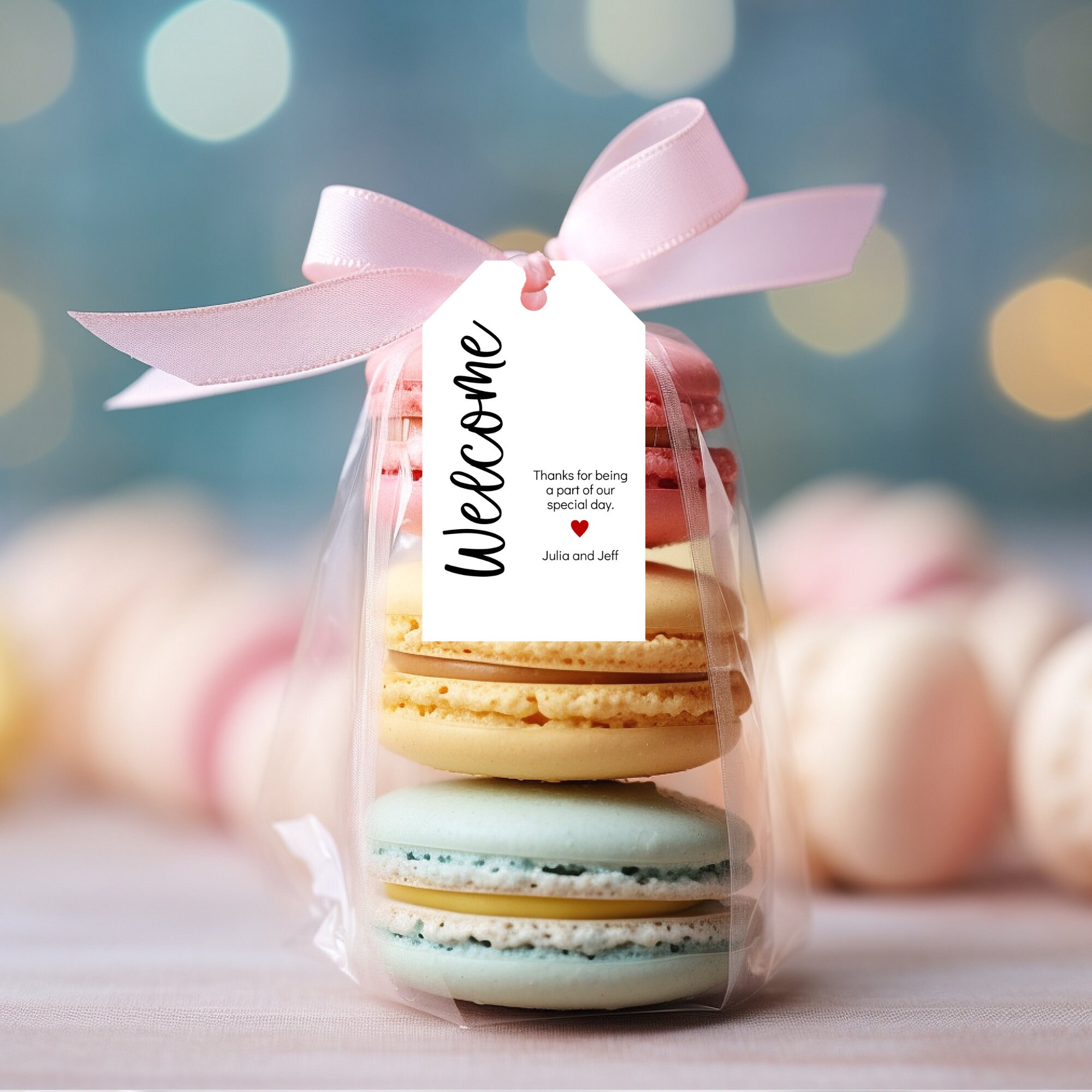 Welcome Bag Gift Tag Template Minimalist, Printable Wedding Tag ...